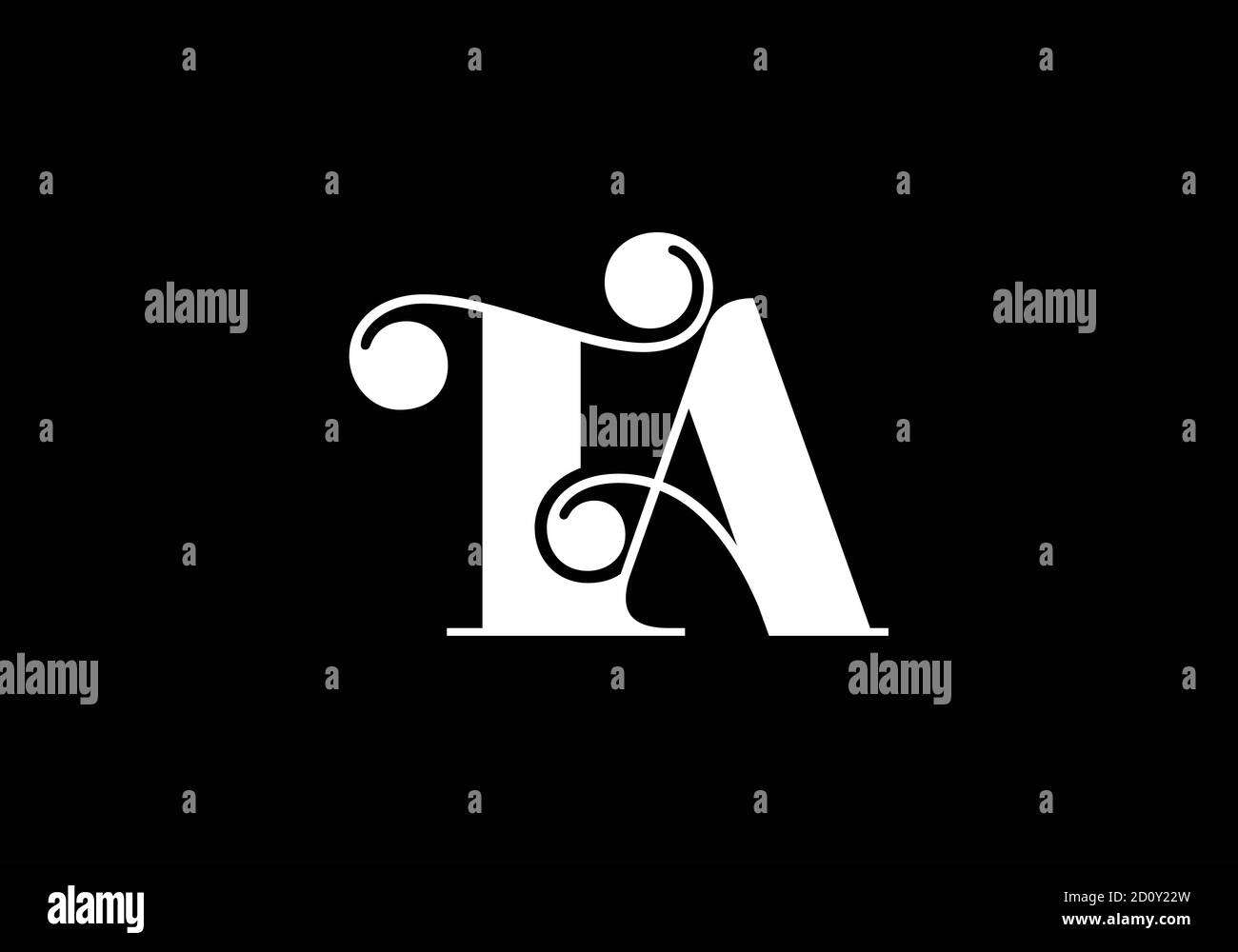 Initial Monogram Letter T A Logo Design Vector Template. T A Letter ...