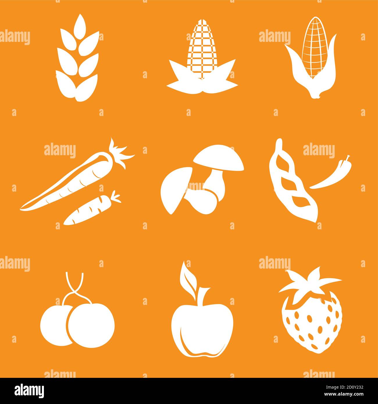 food icon set Stock Vector Image & Art - Alamy