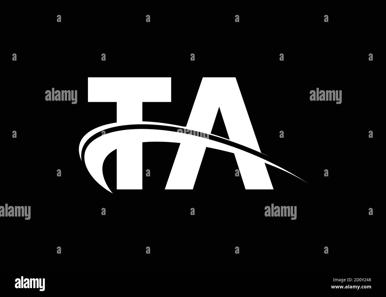 Initial Monogram Letter T A Logo Design Vector Template. T A Letter ...