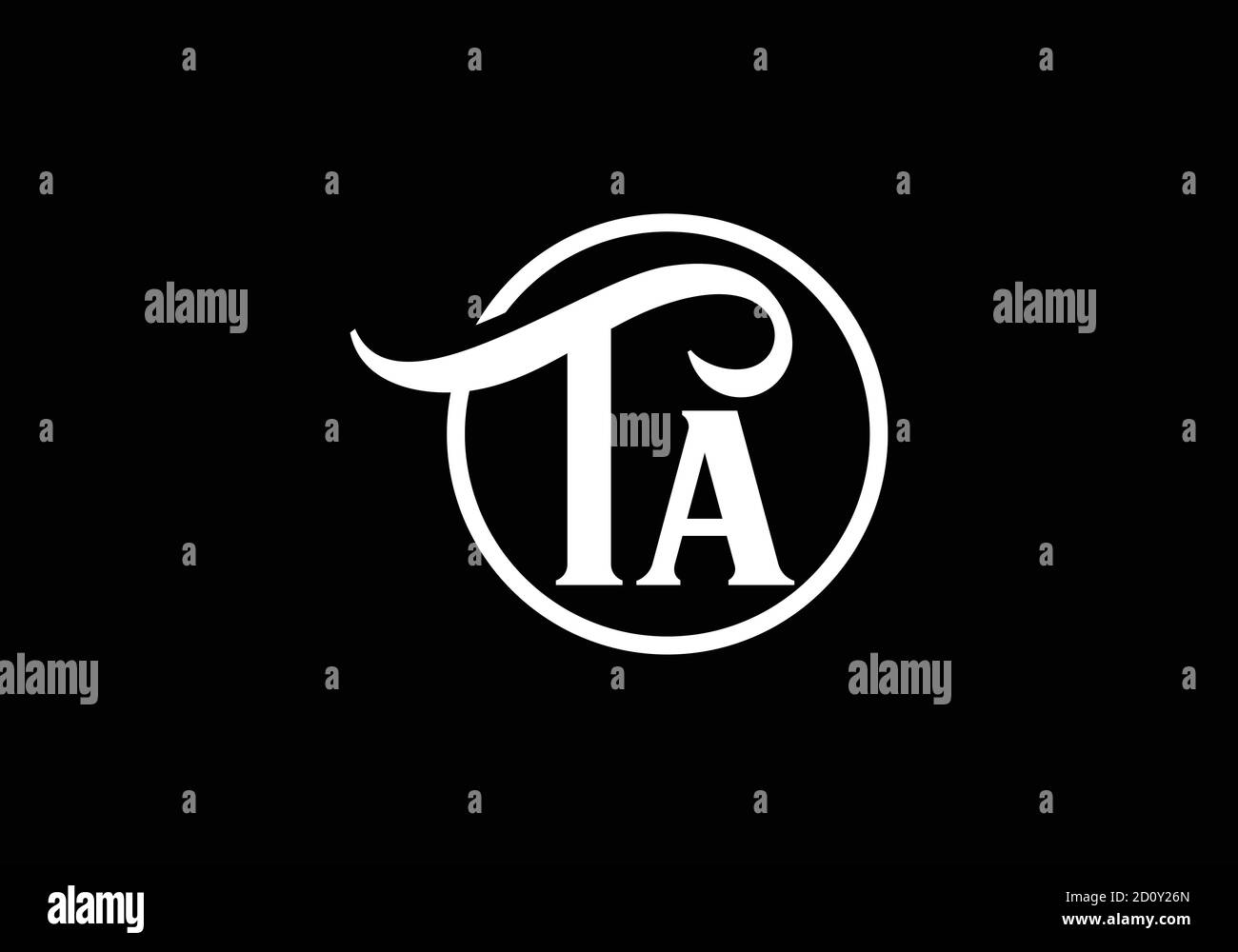 Initial Monogram Letter T A Logo Design Vector Template. T A Letter ...