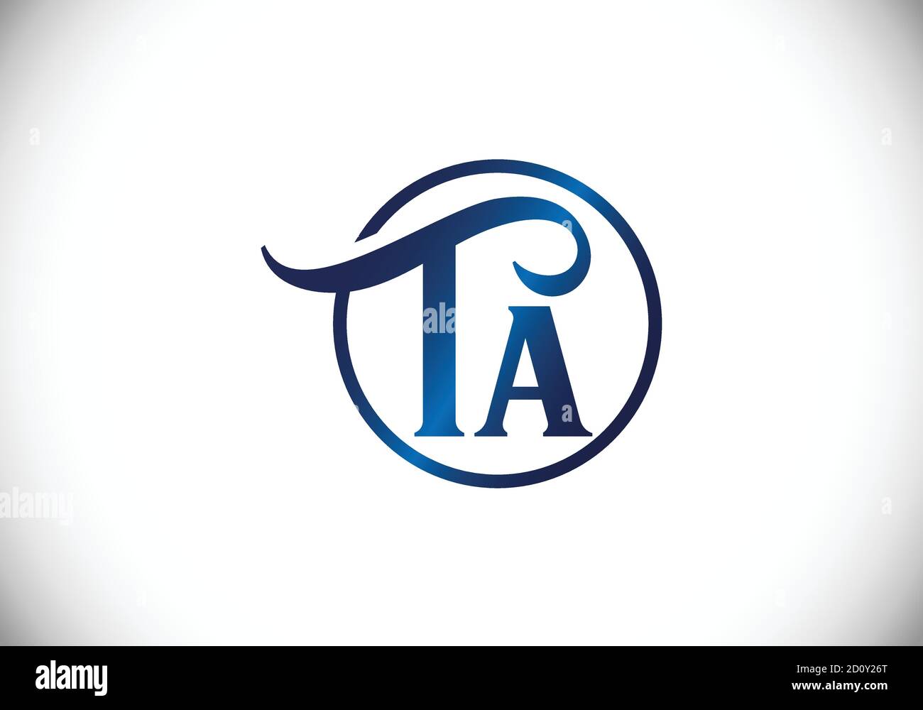 Initial Monogram Letter T A Logo Design Vector Template. T A Letter ...