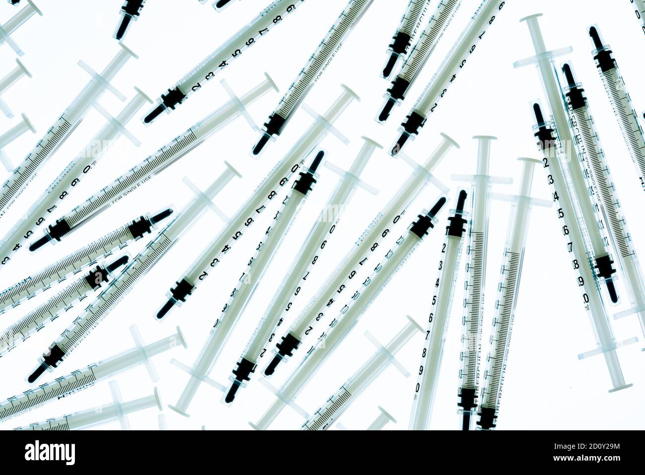 Tuberculin Injection syringes on white background Stock Photo - Alamy