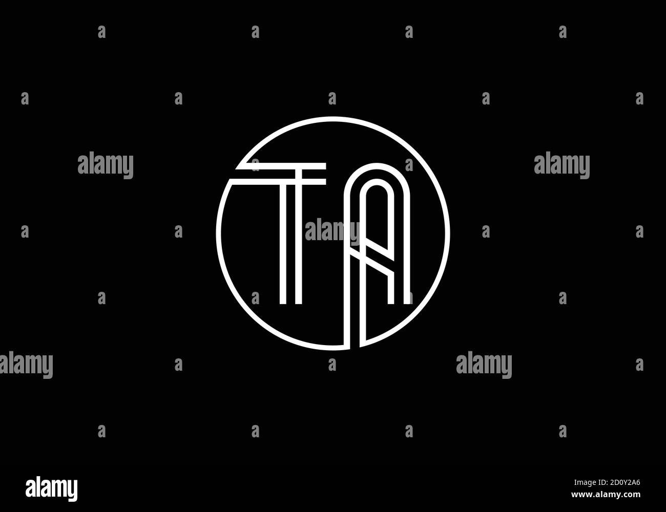 Initial Monogram Letter T A Logo Design Vector Template. T A Letter ...