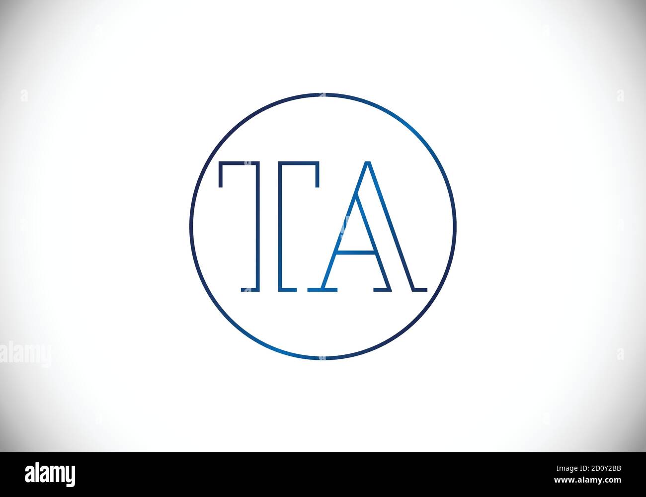 Initial Monogram Letter T A Logo Design Vector Template. T A Letter ...