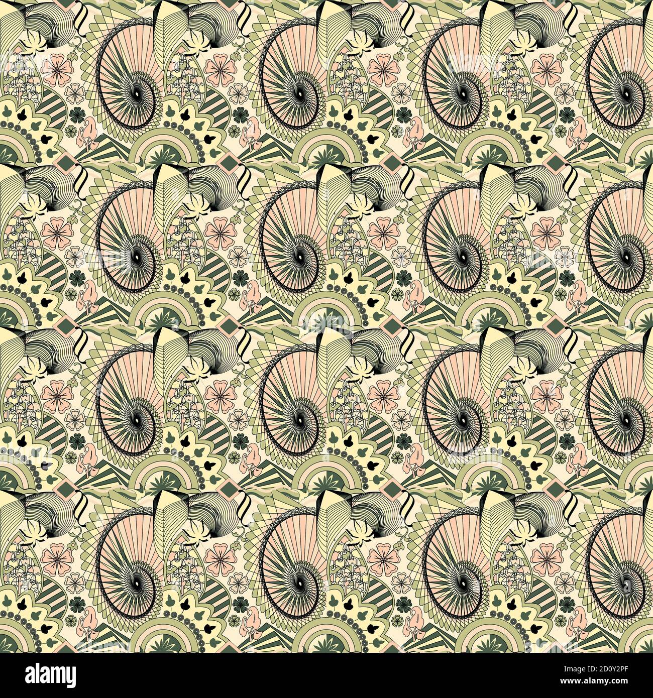 seamless mandala pattern design work Stock Photo - Alamy