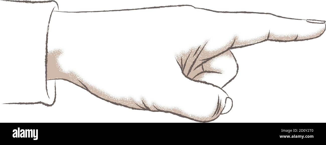 Vintage pointing finger illustration hi-res stock photography and ...
