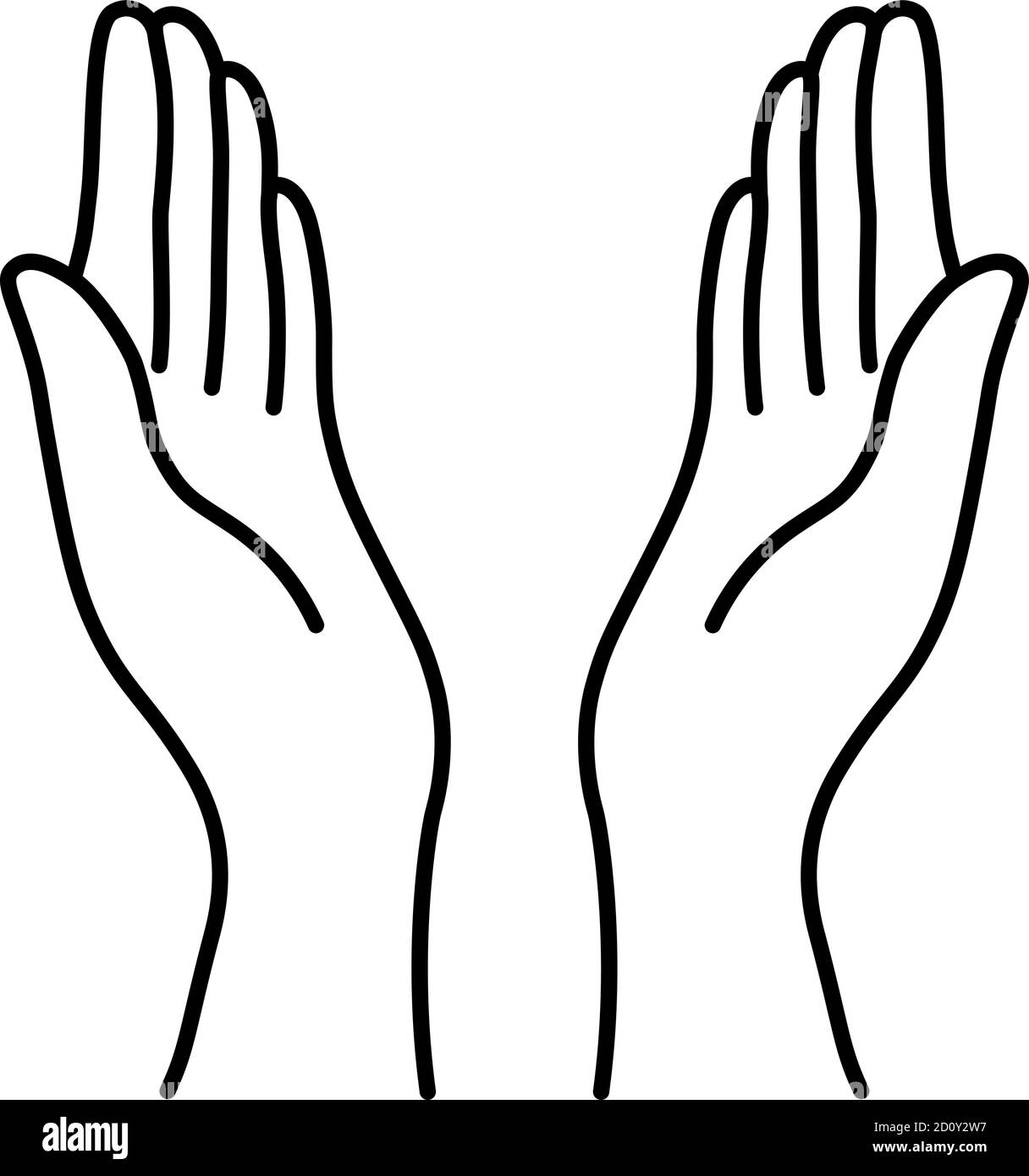 Hands Prayer Drawing Black and White Stock Photos & Images - Alamy