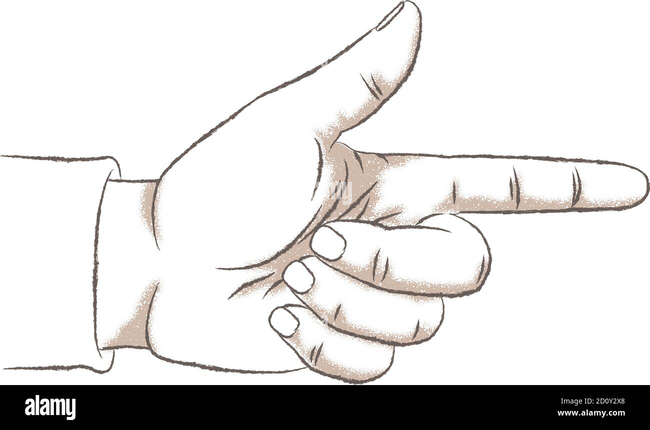 Vintage pointing finger illustration hi-res stock photography and ...