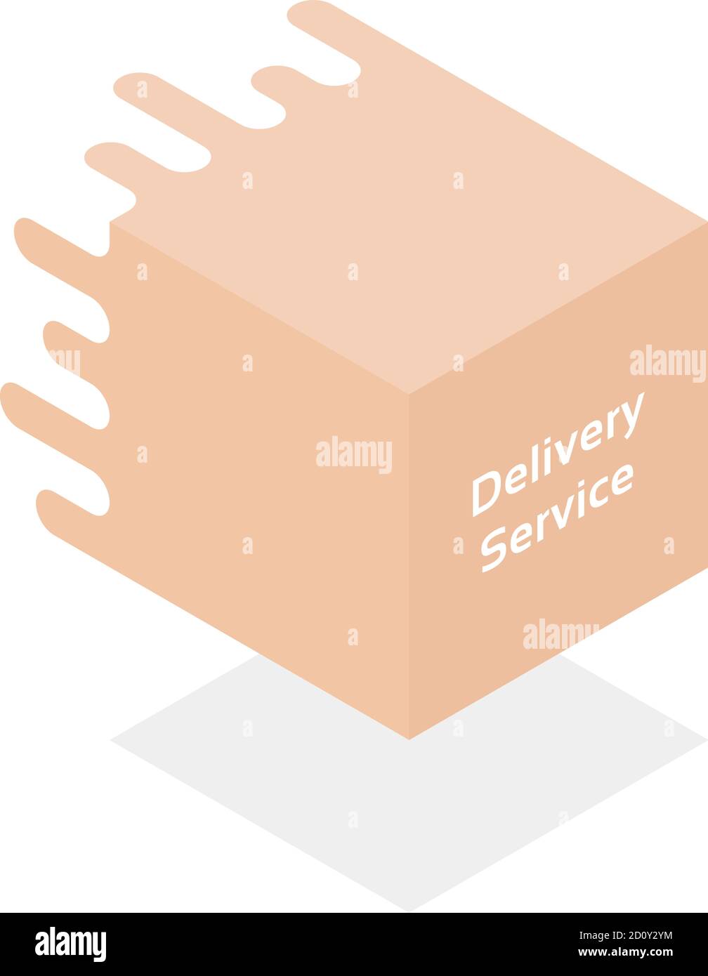 delivery service logo like 3d gift box Stock Vector Image & Art - Alamy