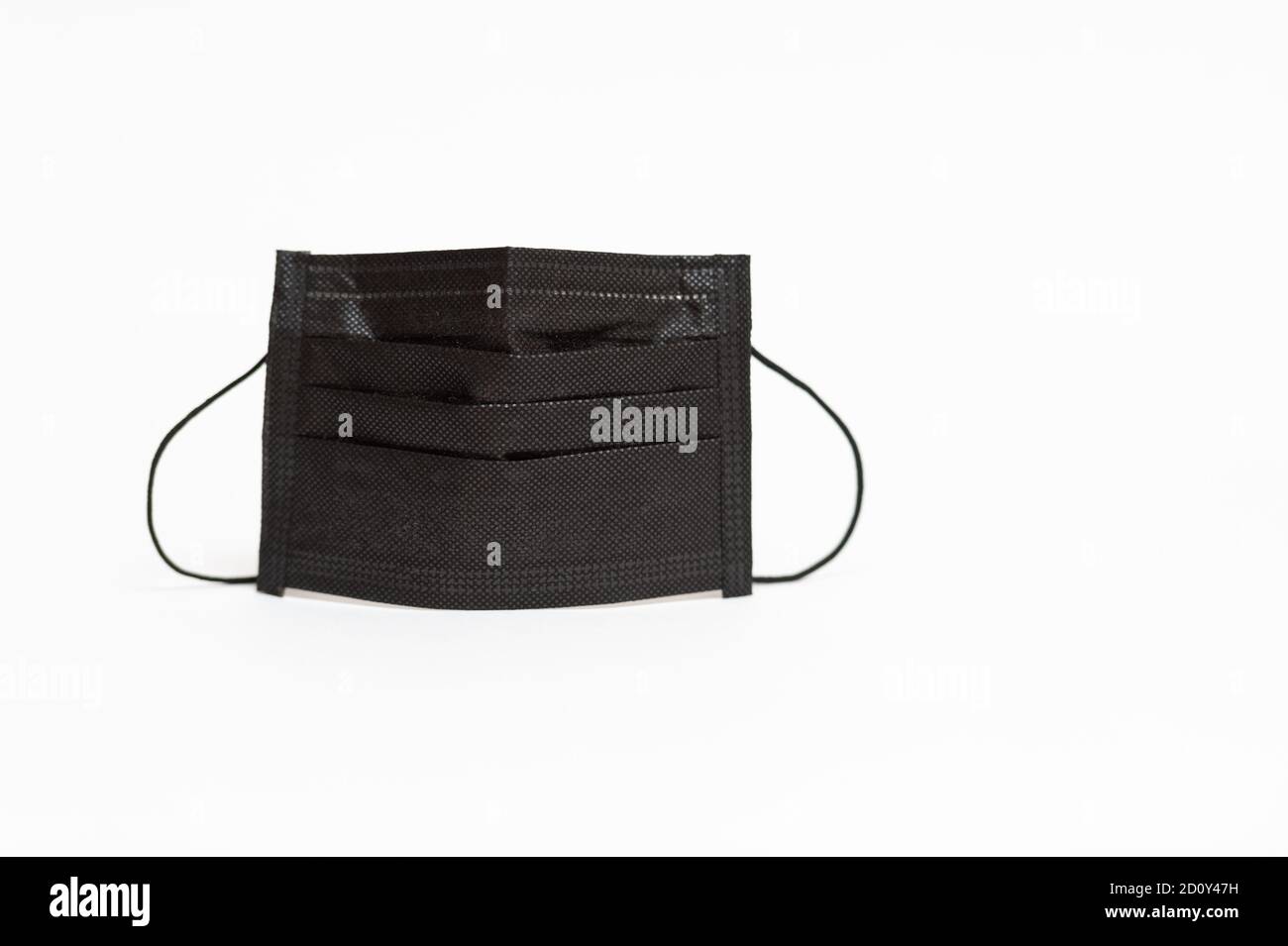Black surgical mask for protection against Coronavirus (COVID-19) and ...