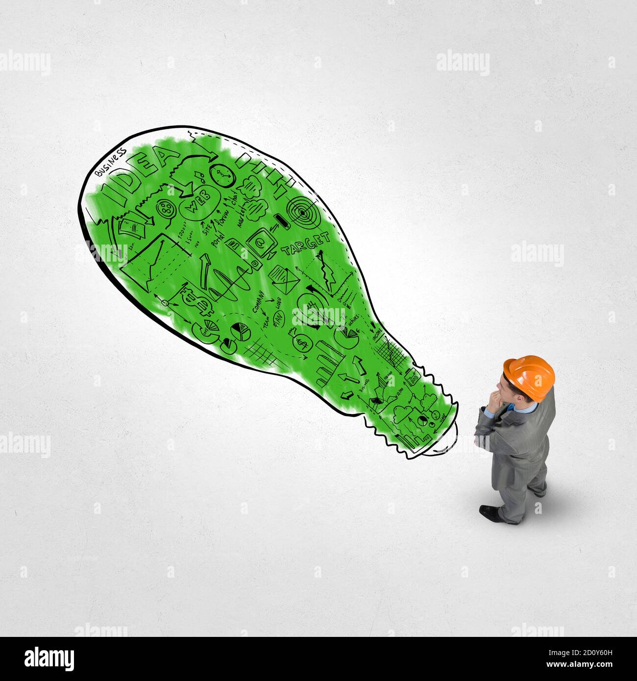 Man engineer thinking over his plan Stock Photo - Alamy