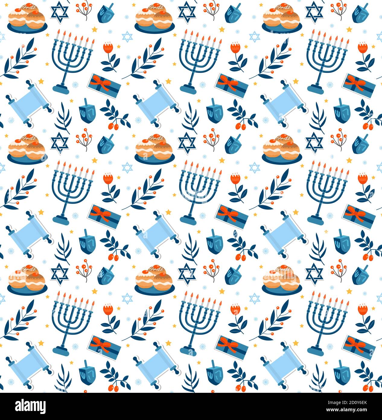 Happy hanukkah seamless pattern. Hanukkah Jewish holiday repeating ...