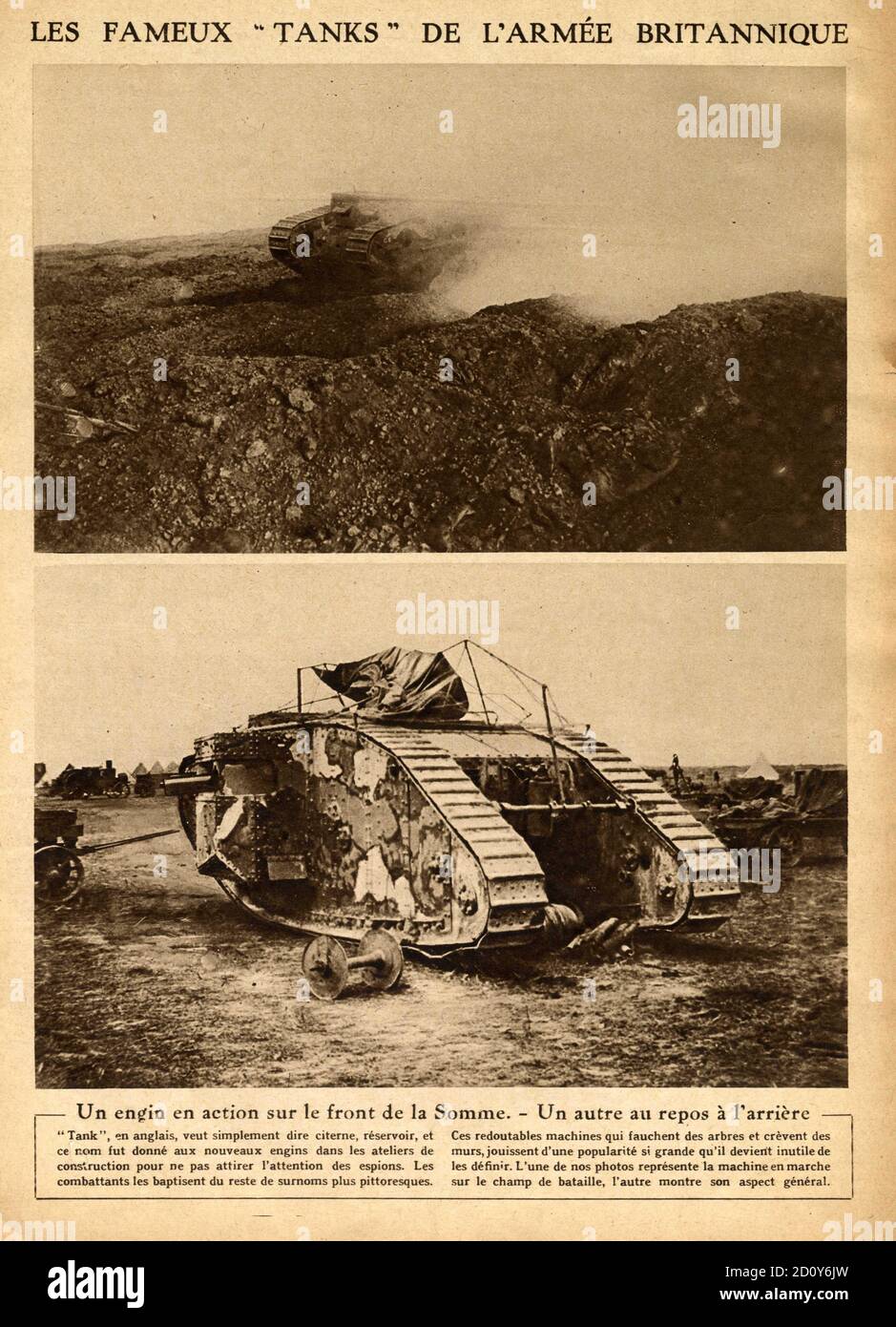 Tanks 1916 hi-res stock photography and images - Alamy