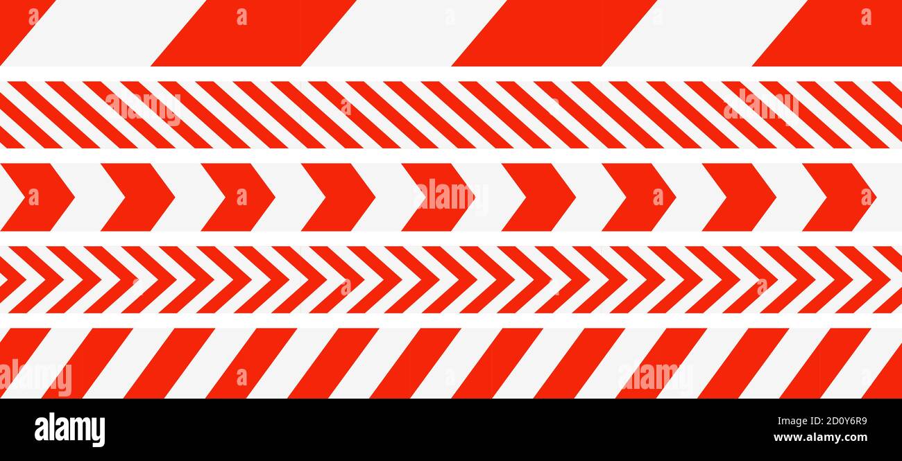 Seamless barricade tapes. Tileable Police lines. Do not cross warning ...