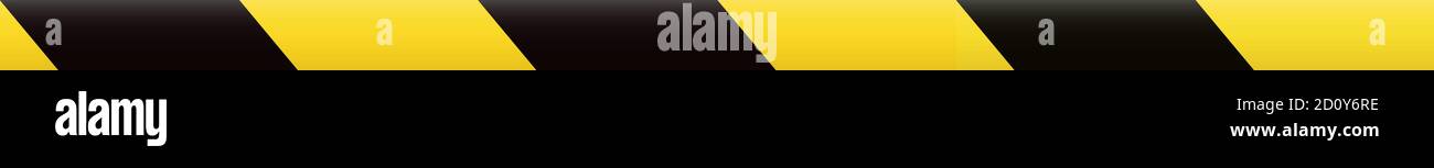 Seamless barrier tape. Construction border. Black and yellow ...