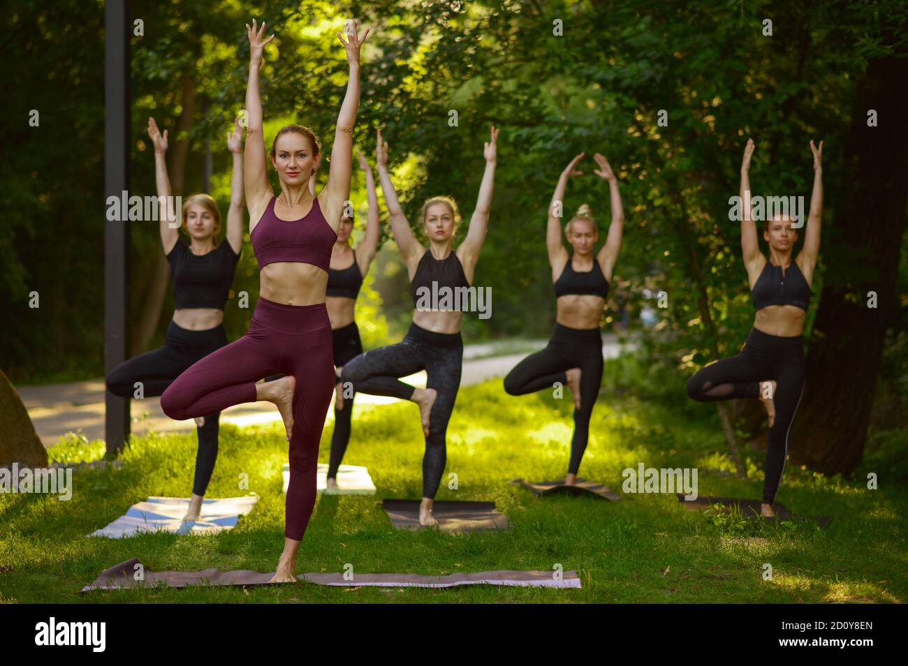 Group stretching outside hi-res stock photography and images - Alamy