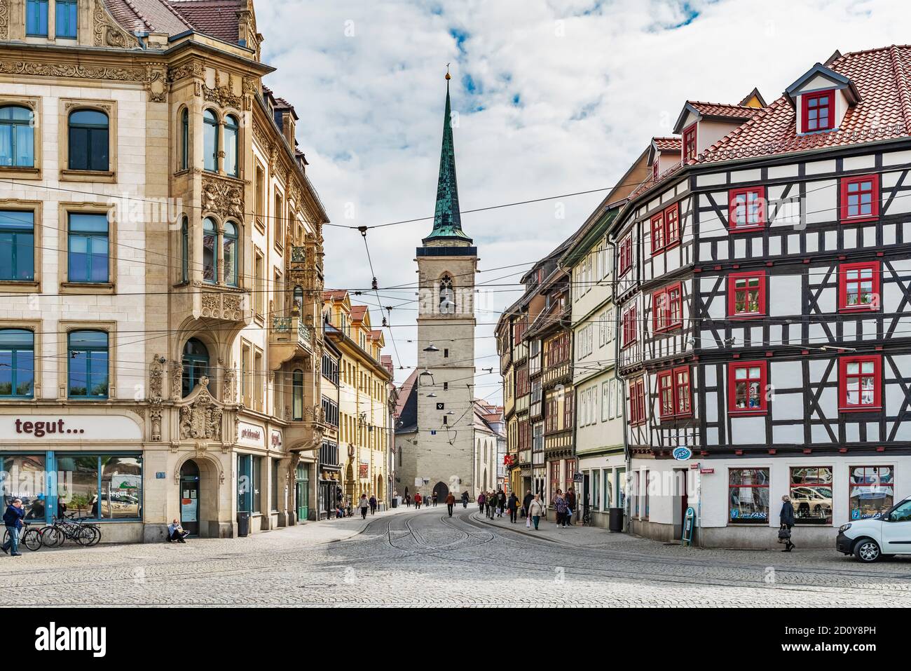 View from the Domplatz (Cathedral Square) over the Marktstrasse to the ...