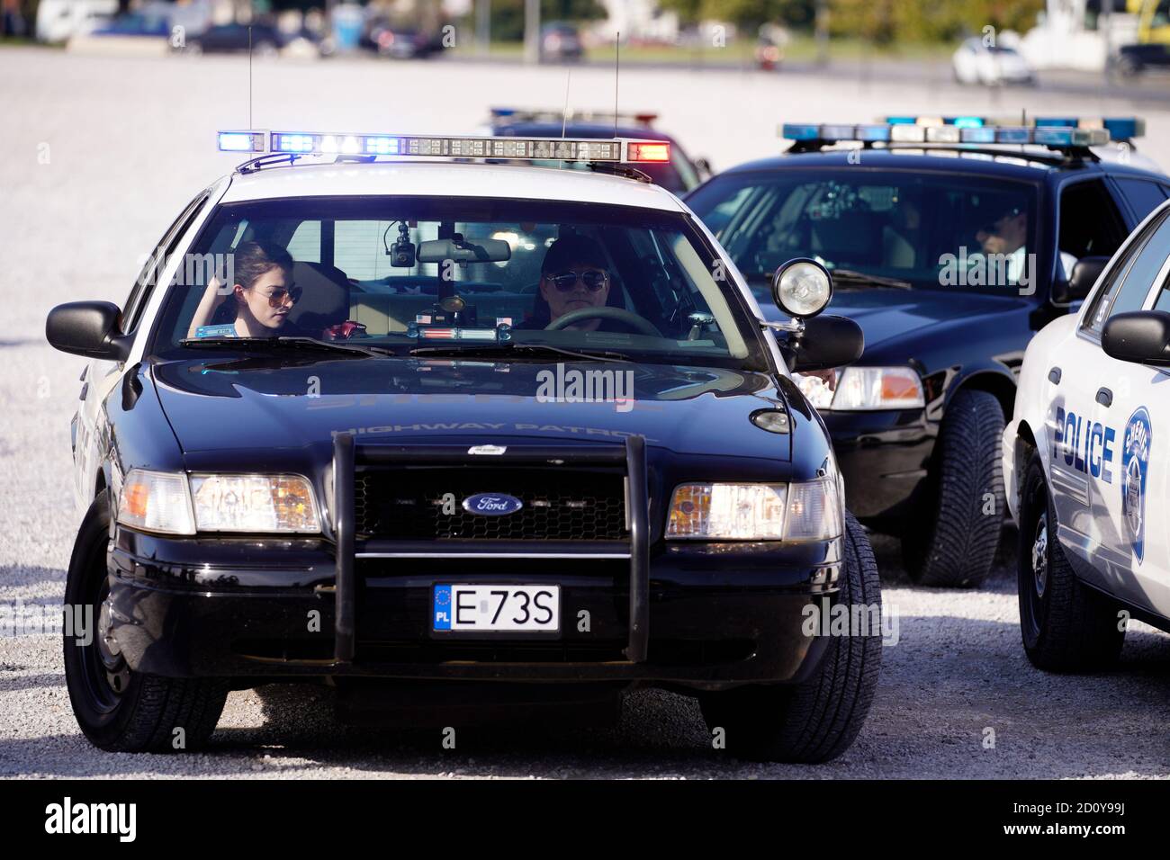 American police cars hi-res stock photography and images - Alamy