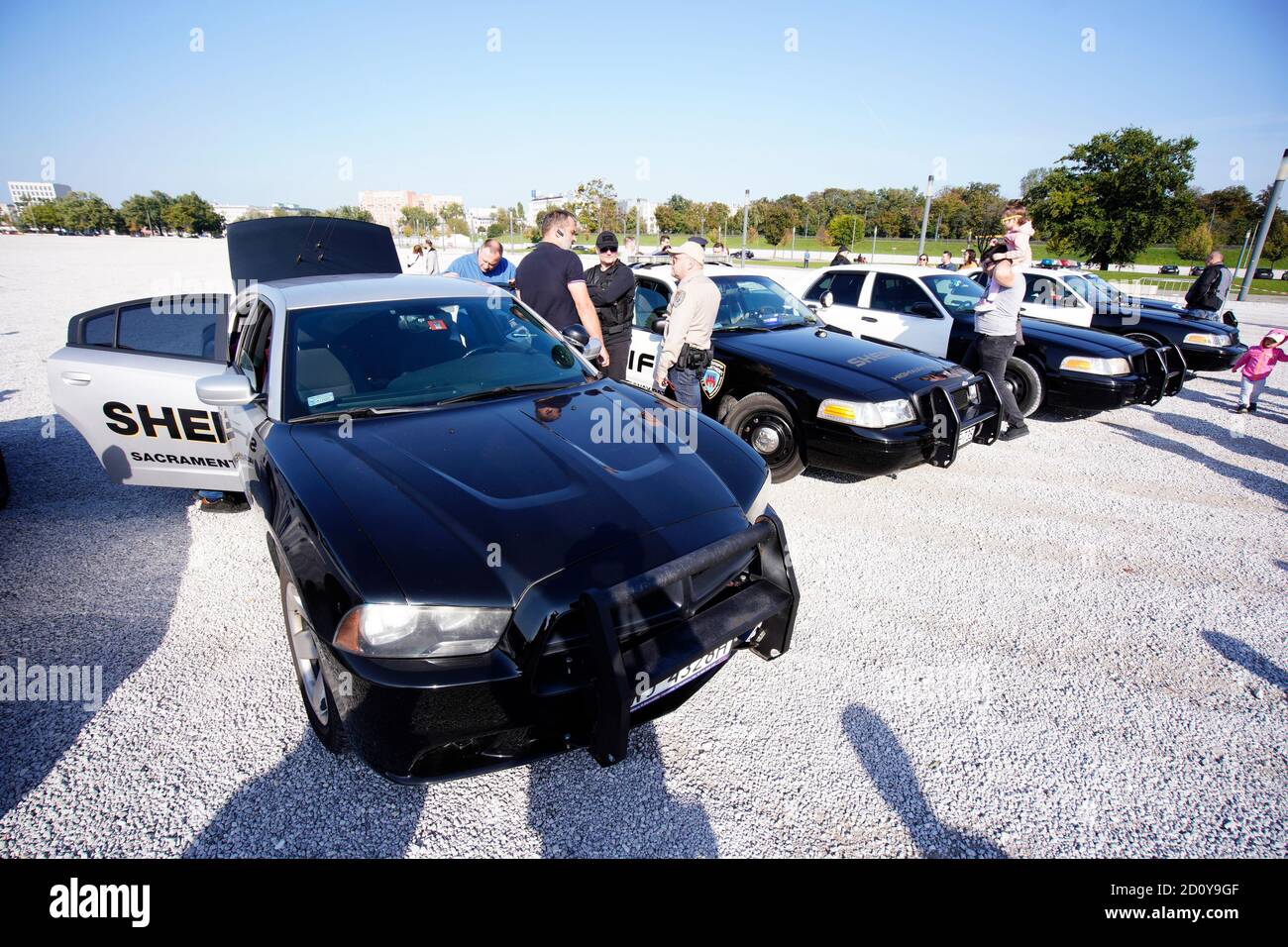A Dodge Charger is seen during the American Police Car Parade in Warsaw ...
