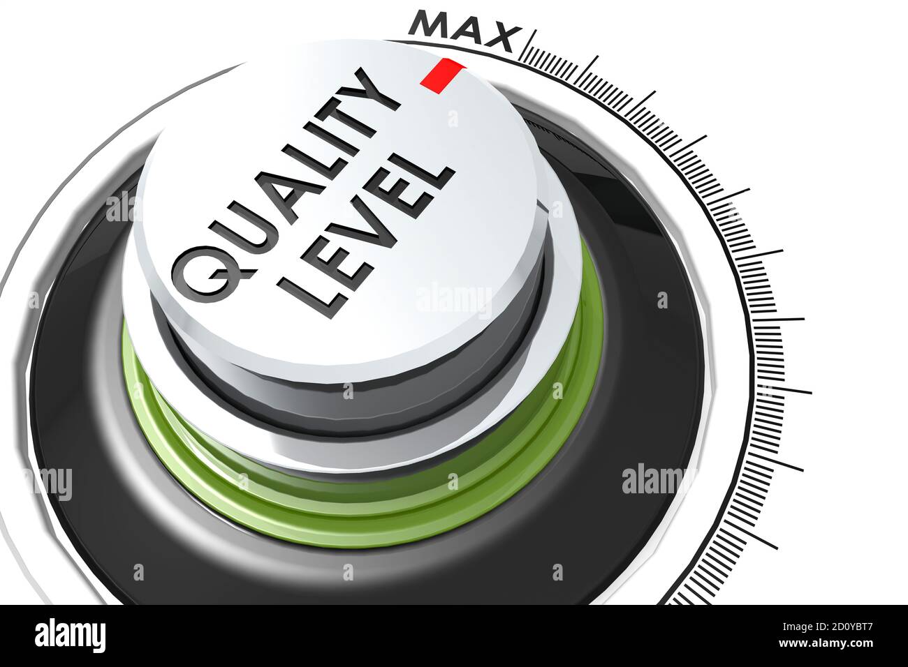 Quality level turn to maximum, 3D rendering Stock Photo - Alamy