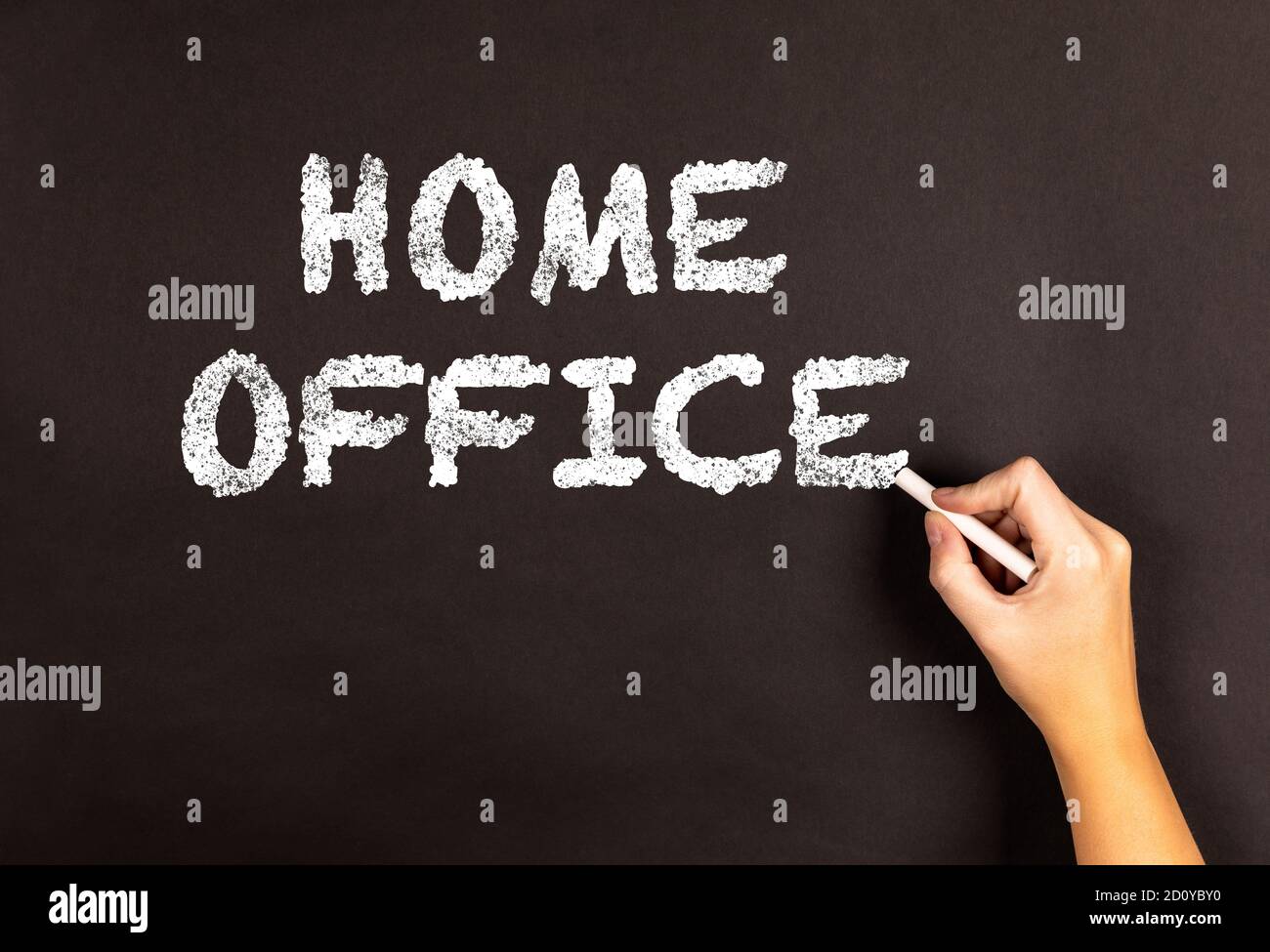 Words "Home Office" written on a blackboard Stock Photo - Alamy