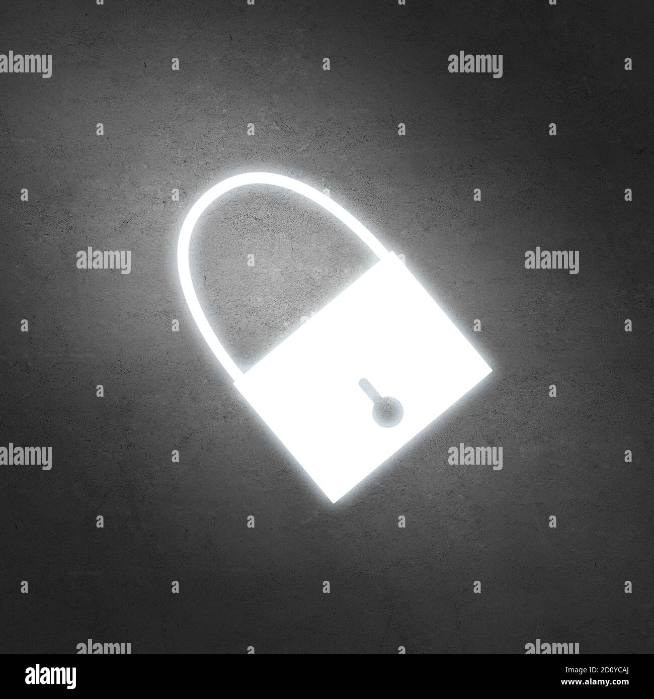 Lock sign on wall Stock Photo - Alamy