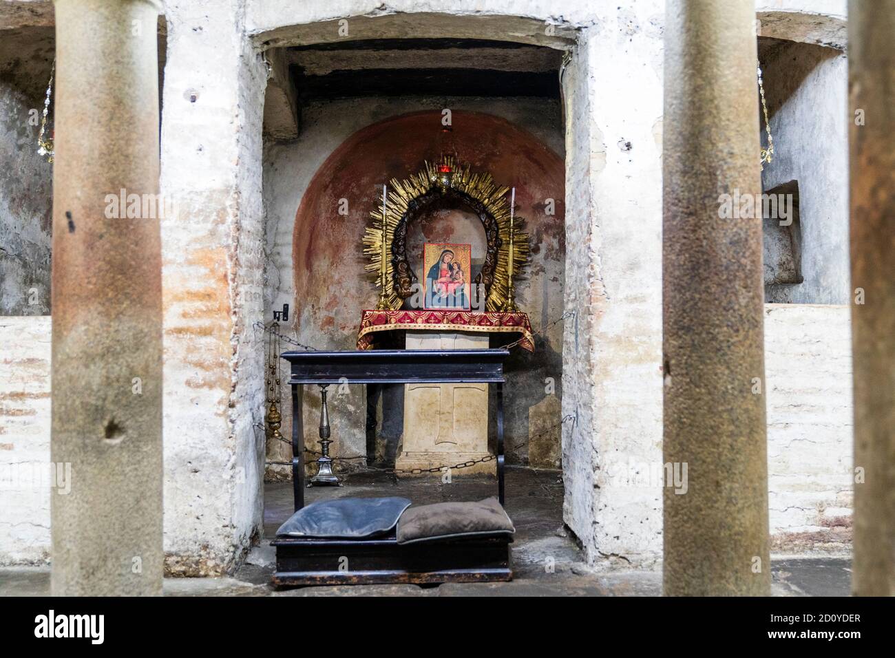 8th century crypt beneath the altar of Santa Maria in Consmedin ...