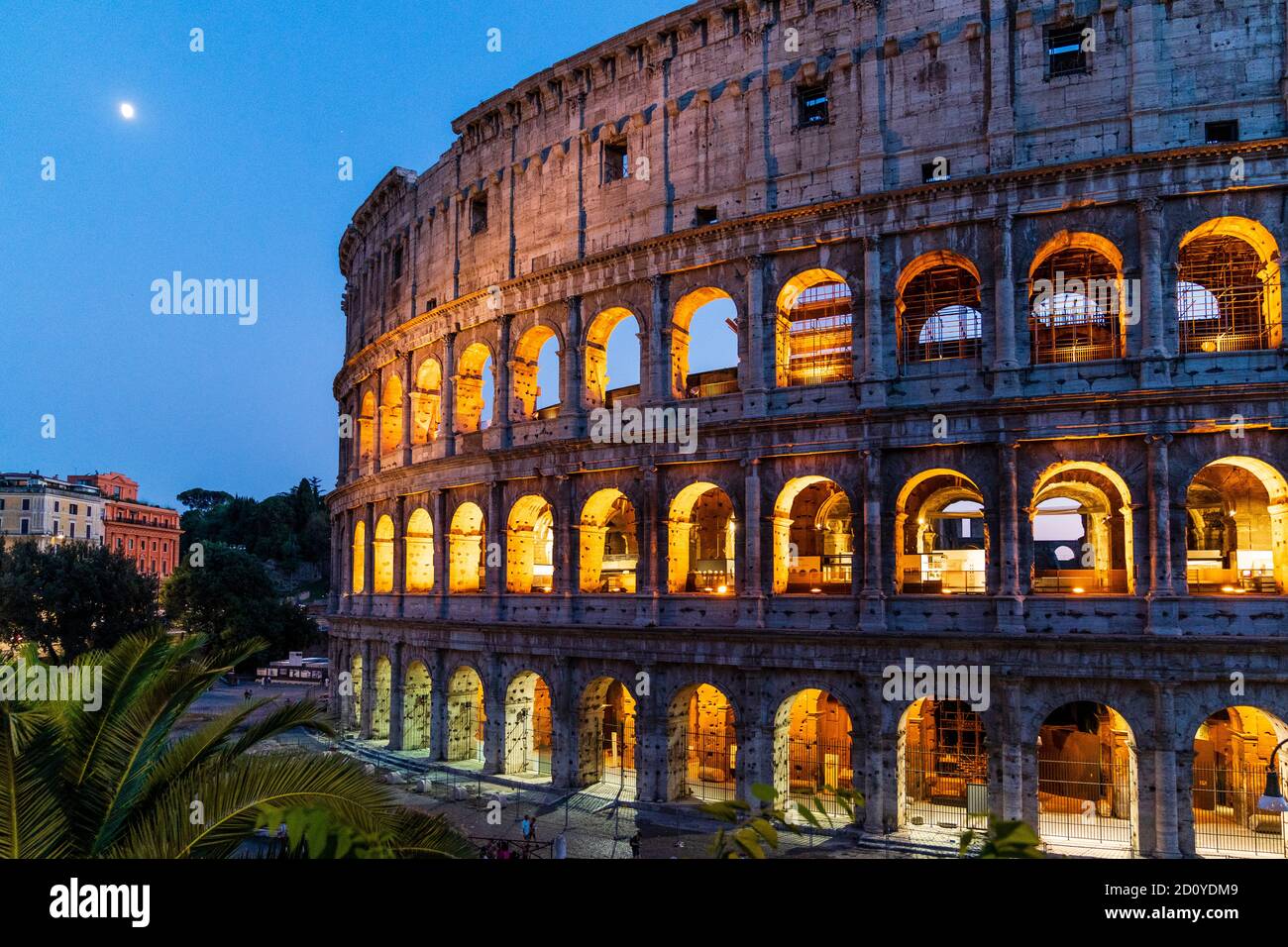 Rome night sky moon hi-res stock photography and images - Alamy
