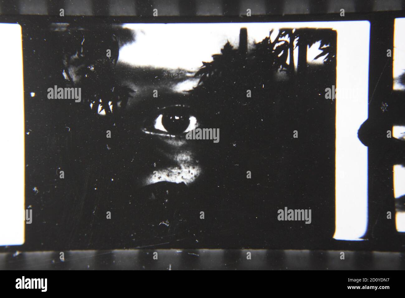 Fine 1970s vintage black and white photography of one eye watching the ...