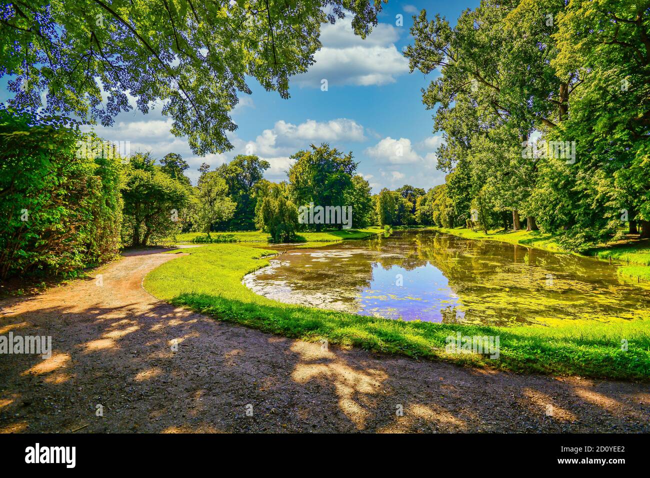 Romantic park in Arkadia village, Poland Stock Photo - Alamy