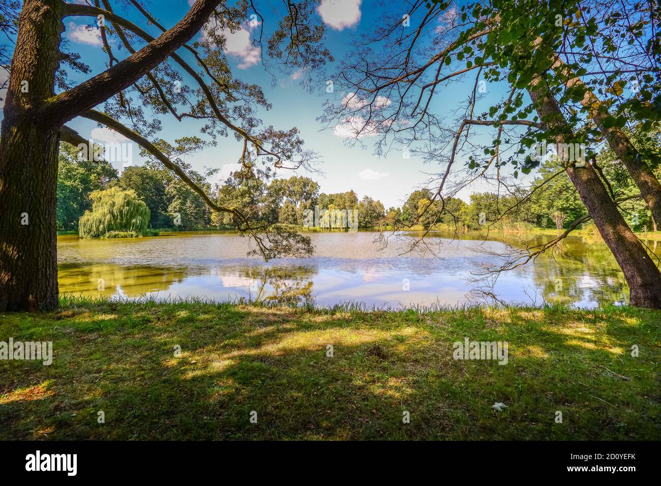 Romantic park in Arkadia village, Poland Stock Photo - Alamy