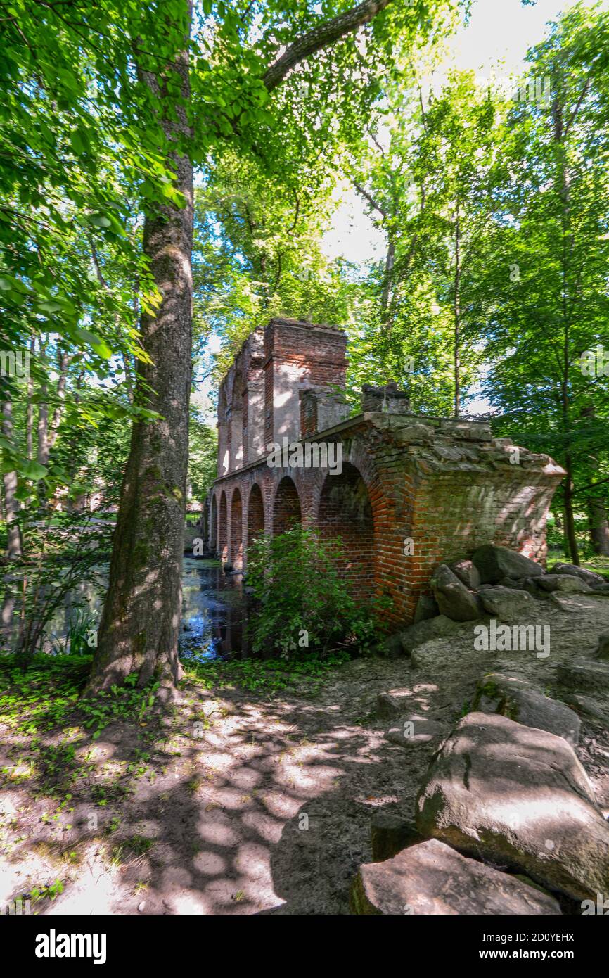 Romantic park in Arkadia village, Poland Stock Photo - Alamy