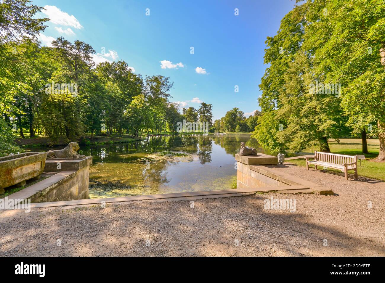 Romantic park in Arkadia village, Poland Stock Photo - Alamy