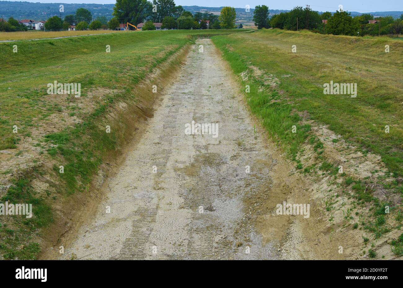 Dried canal for draining water Stock Photo - Alamy