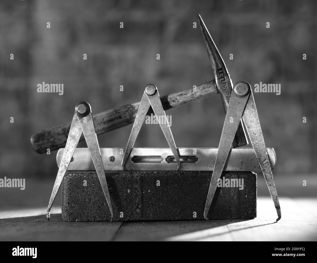 Calipers measuring engineering Black and White Stock Photos & Images ...