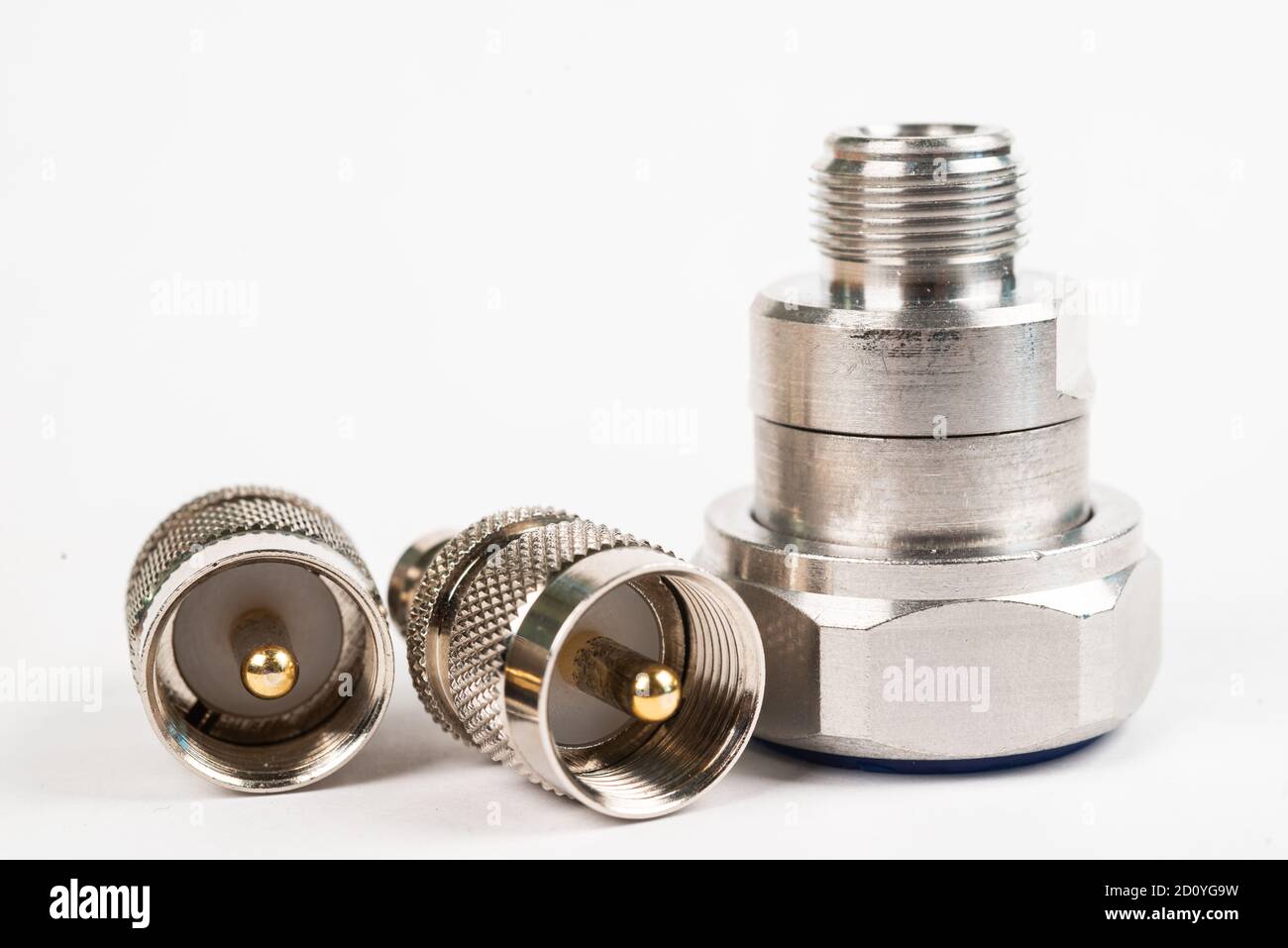 Microwave coaxial adapter 7 16 DIN Male To N Female connector. Concept ...