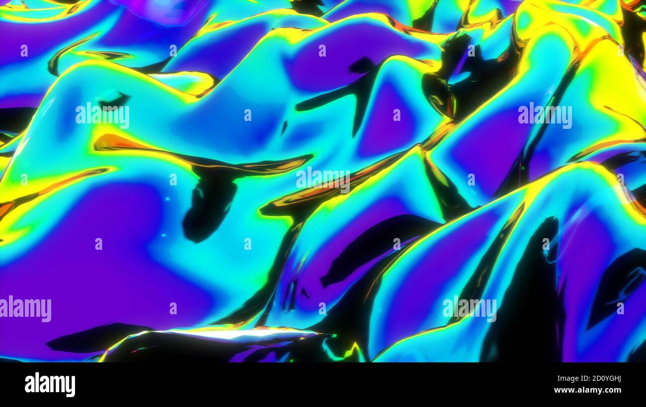 Wave hologram rainbow futuristic background 3d rendering Stock Photo ...