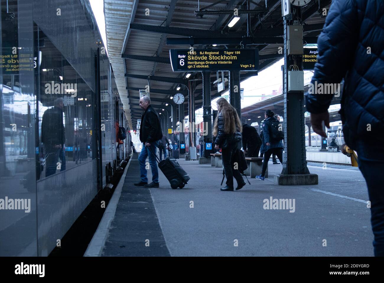 Boarding the train Stock Photo - Alamy