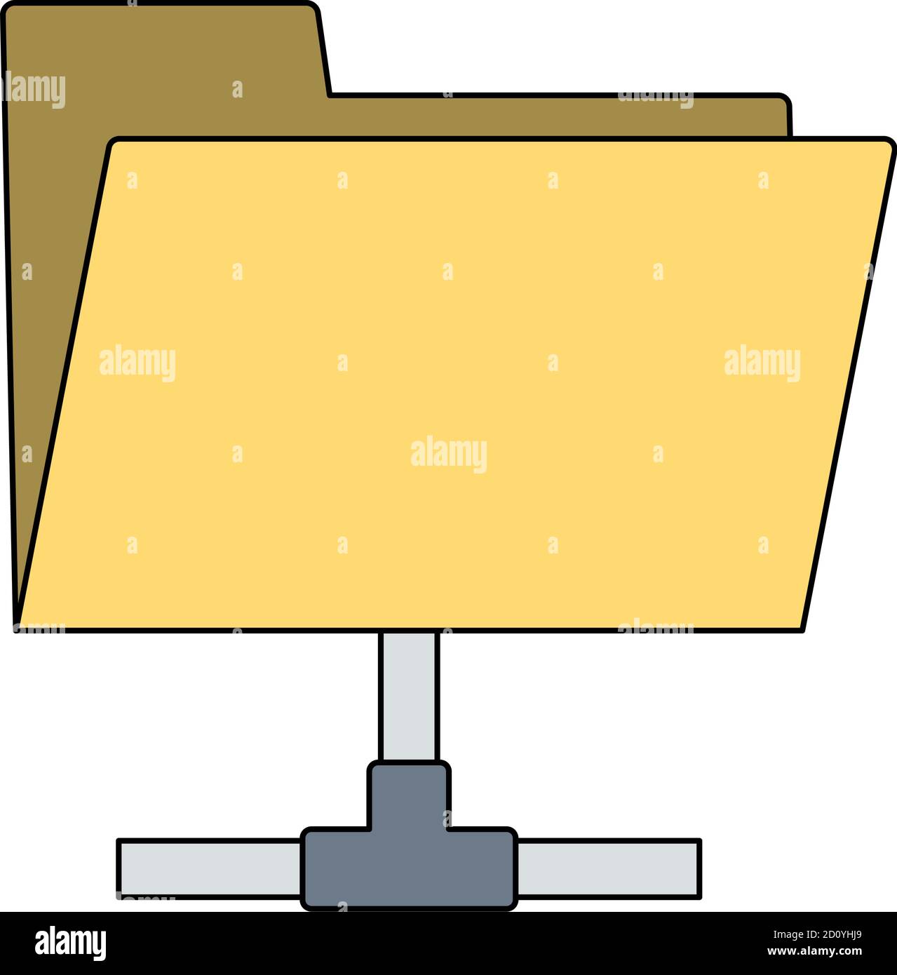 Shared Folder Icon. Editable Outline With Color Fill Design. Vector ...