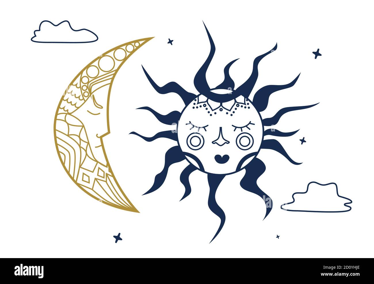 Celestial illustration for astrology, divination, magic Stock Vector ...