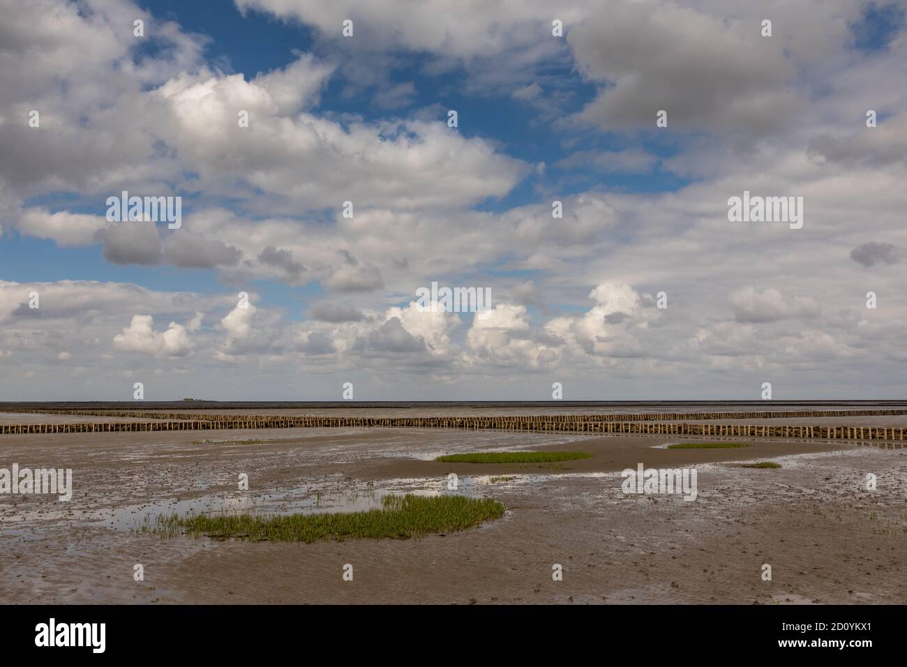 Watt mit Buhnen Stock Photo - Alamy