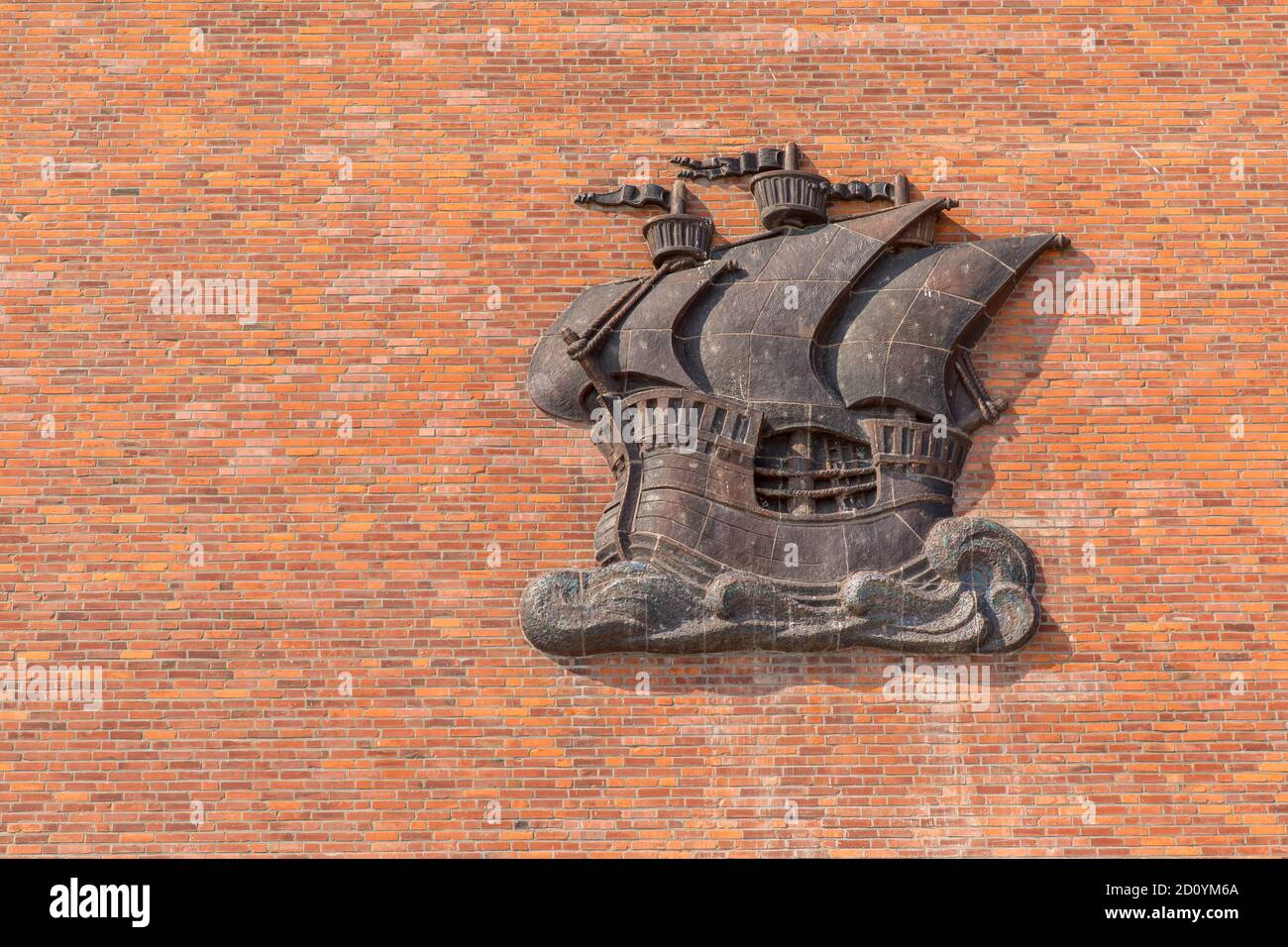 Ship with tourists at the harbour of stralsund hi-res stock photography ...