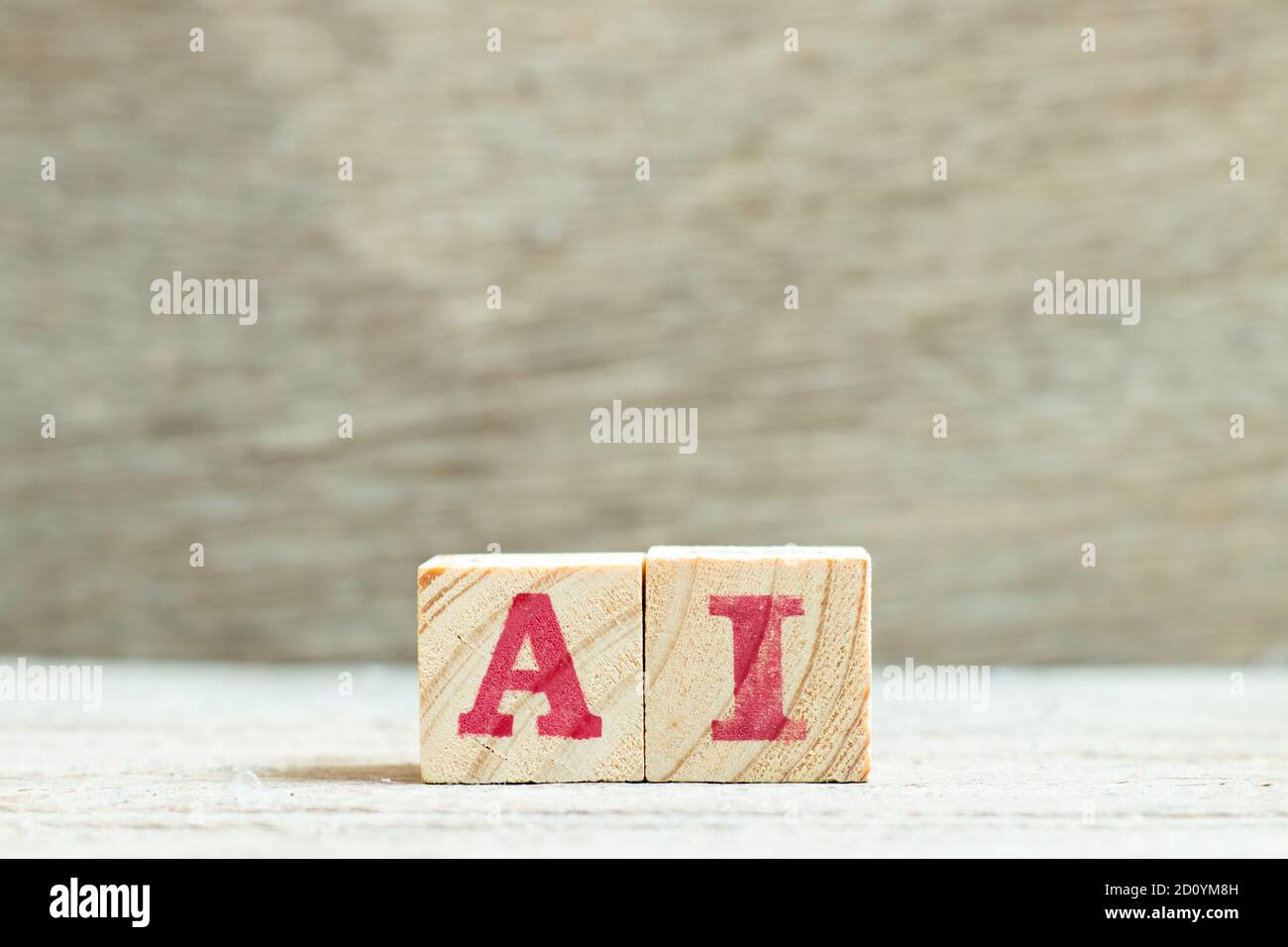 Alphabet letter in word AI (Abbreviation of artificial intelligence) on ...