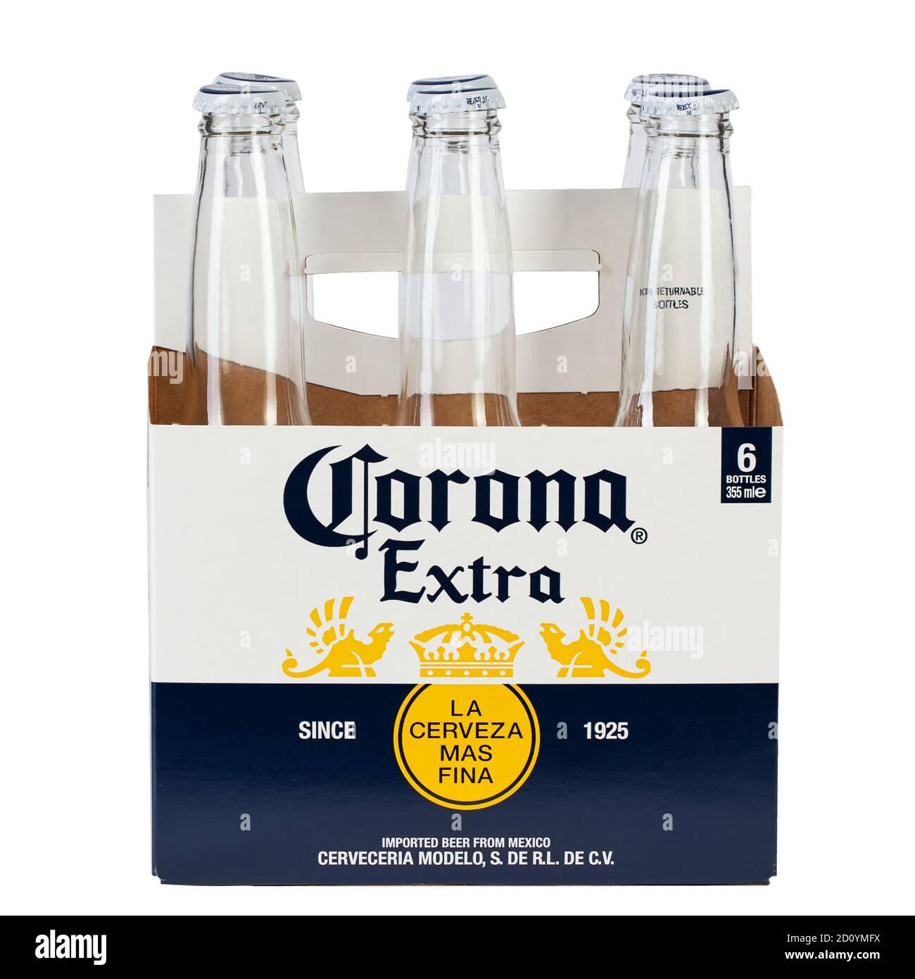 Ukraine, Kyiv - June 03. 2020: Six empty bottles of Corona Extra Beer ...