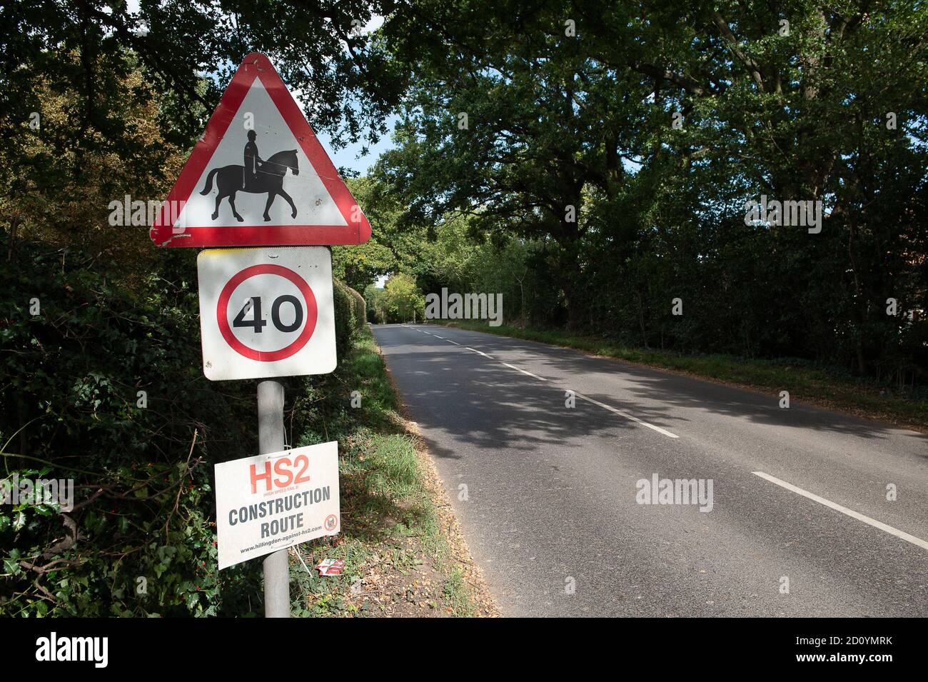 Ickenham, Uxbridge, UK. 28th September, 2020. Hillingdon Against HS2 ...