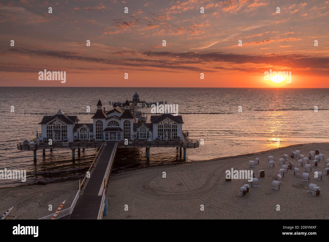 Sunrise in Sellin Stock Photo - Alamy