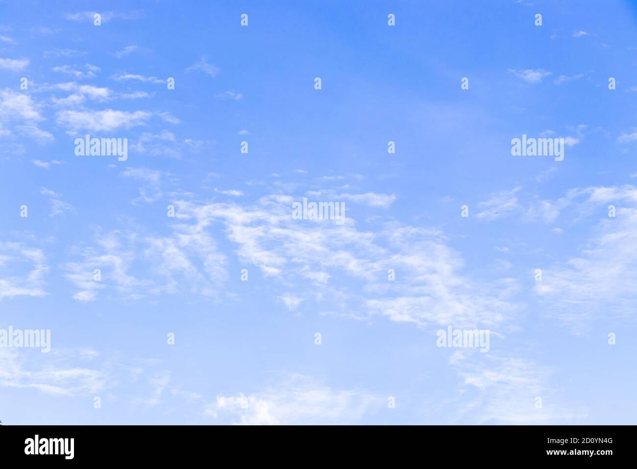 Clear blue color sky with white cloud background Stock Photo - Alamy