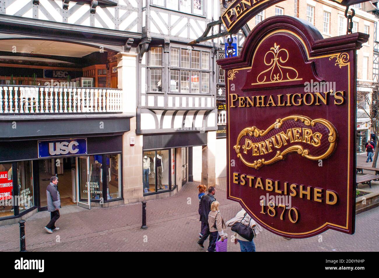 Historical architecture and buildings in the city centre, Chester ...