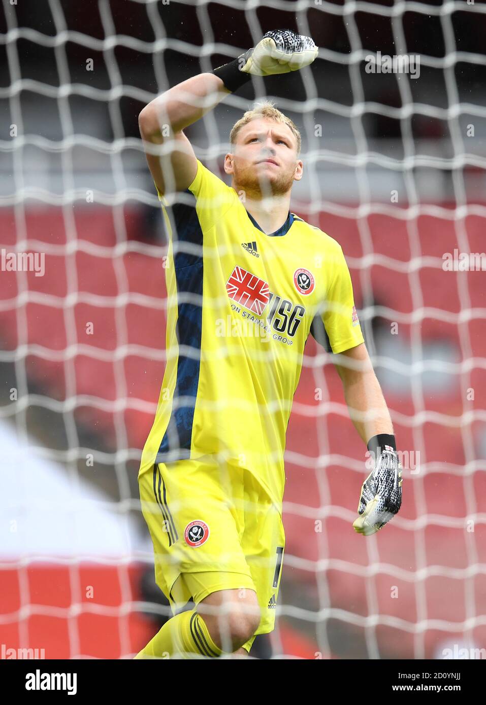 Sheffield United goalkeeper Aaron Ramsdale prior to kick-off during the ...