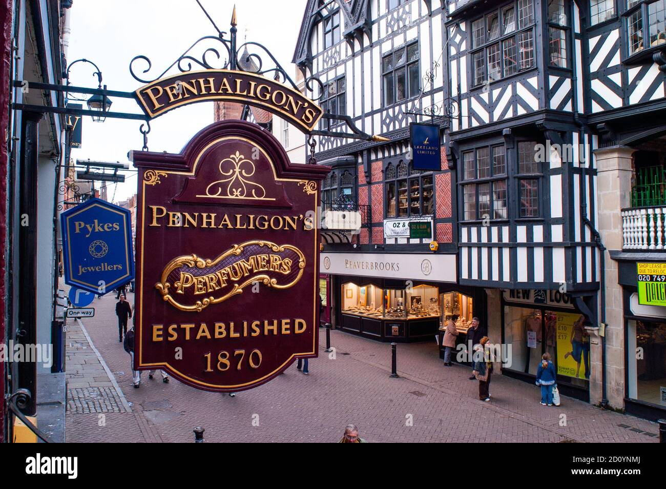 Historical architecture and buildings in the city centre, Chester ...